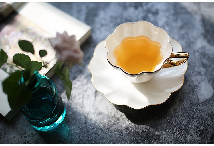 Bone China Afternoon Tea Cup High-end Gold Painted... – Grandado