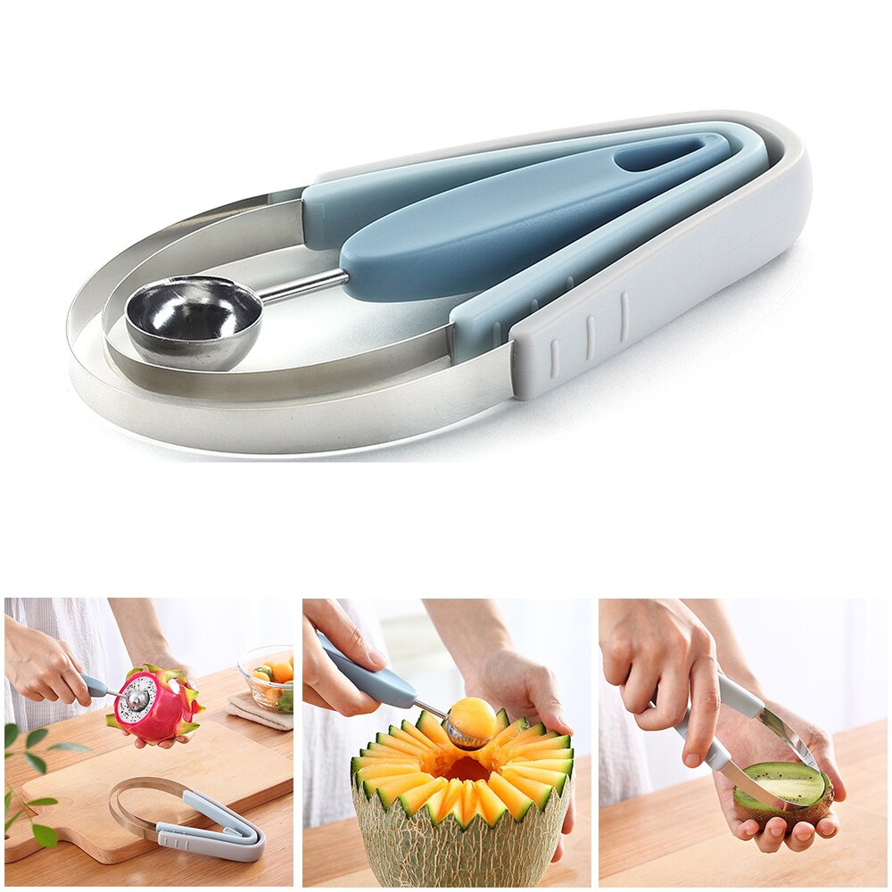 3 In 1 Dual-Head Fruit Bal Carving Tool Kiwi Fruit... – Grandado