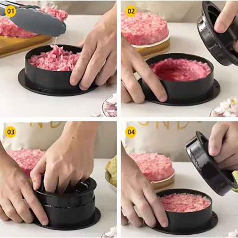 3in1 Runde Hamburger Burger Presse Rindfleisch Gri... – Vicedeal