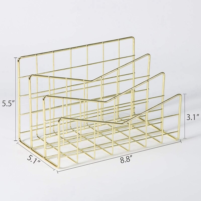 Mail Sorter 3 Slot Letter Holder Rack, Decorative ... – Grandado