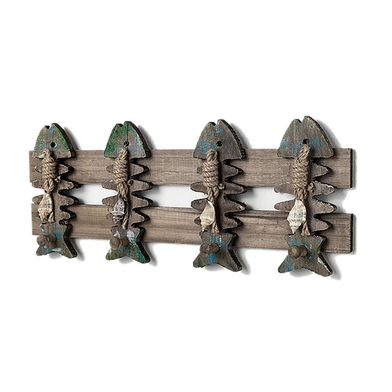 Mediterrane Stijl Hout Ijzer Art Muur Haken Sterke... – Grandado