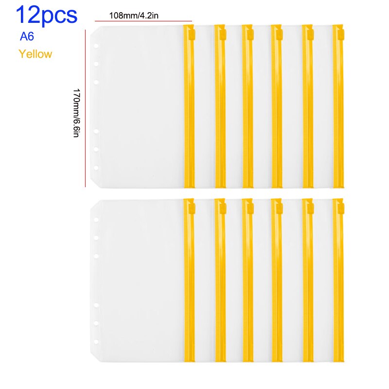 A5 A6 A7 12 Uds Binder PocketsBinder carpetas con ... – Grandado