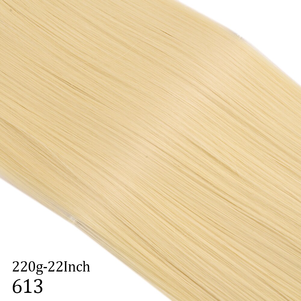 Synthetic 7Pcs/Set 220G 22 inch Hairpiece Straight... – Vicedeal
