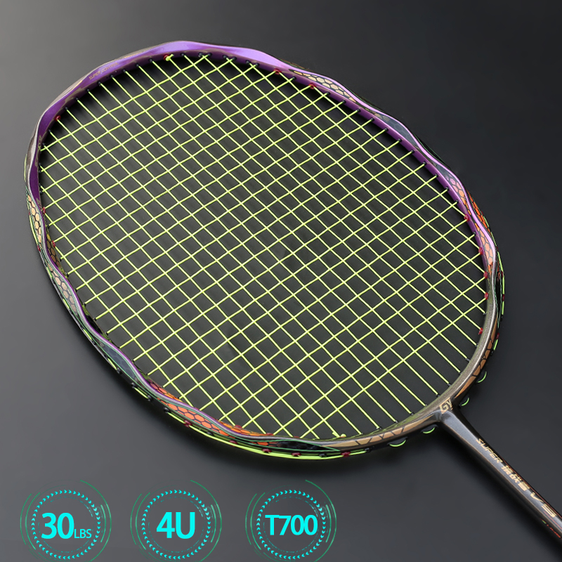 T700 Carbon Fiber Badminton Rackets Light 4U With ... – Grandado
