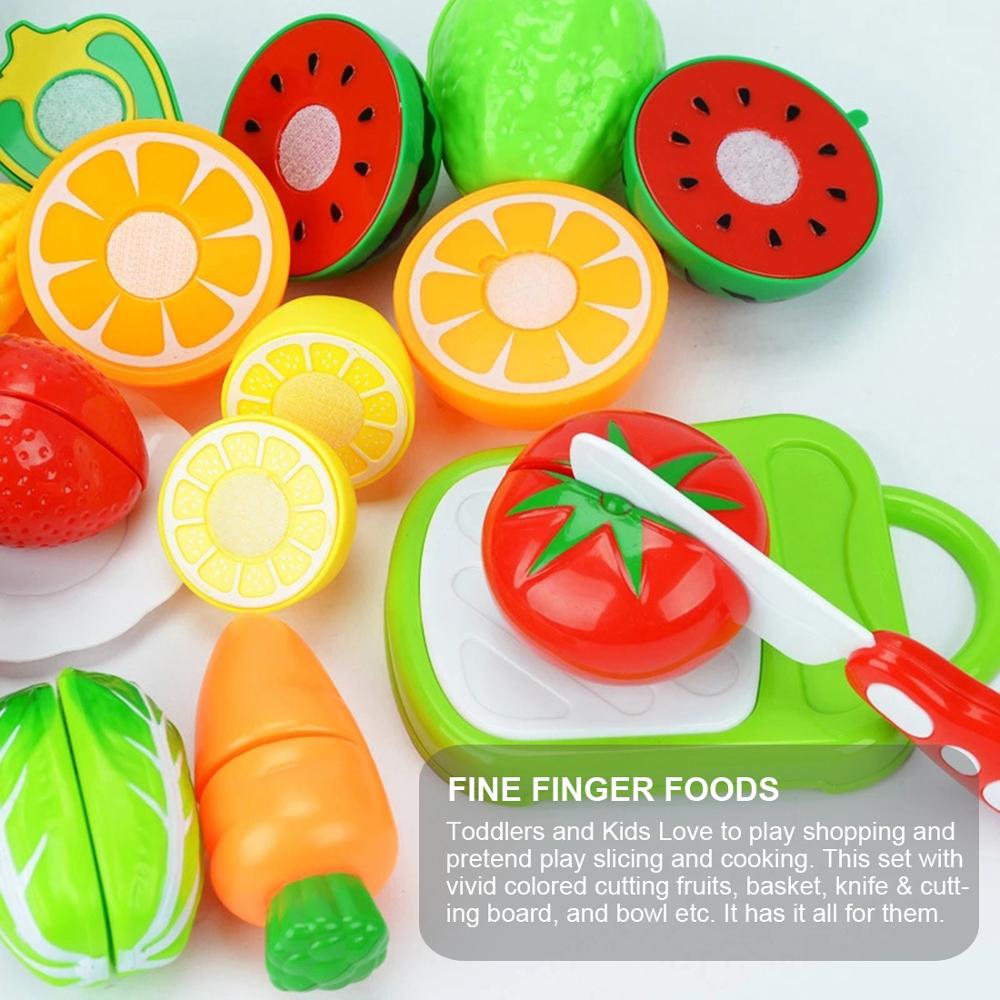 Cooks Kitchen Playset Cutting Food Play Set Vegeta... – Vicedeal