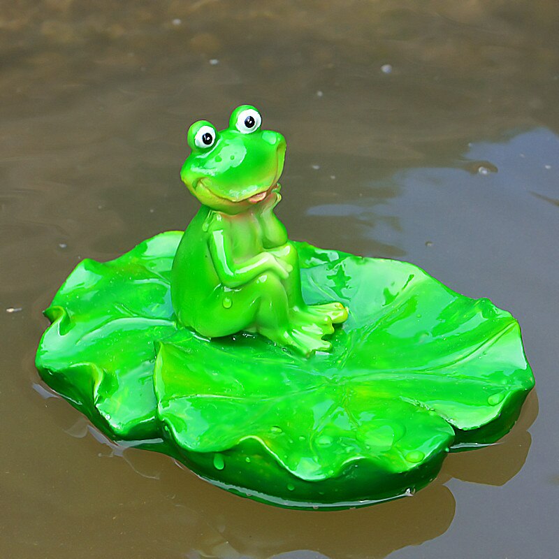 Cute Resin Floating Cartoon Funny Frogs Statue Out... – Grandado