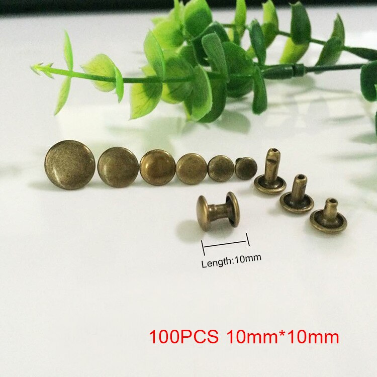 100 Pcs / Set Diameter 6x8MM Bronze Buttons Screw ... – Grandado