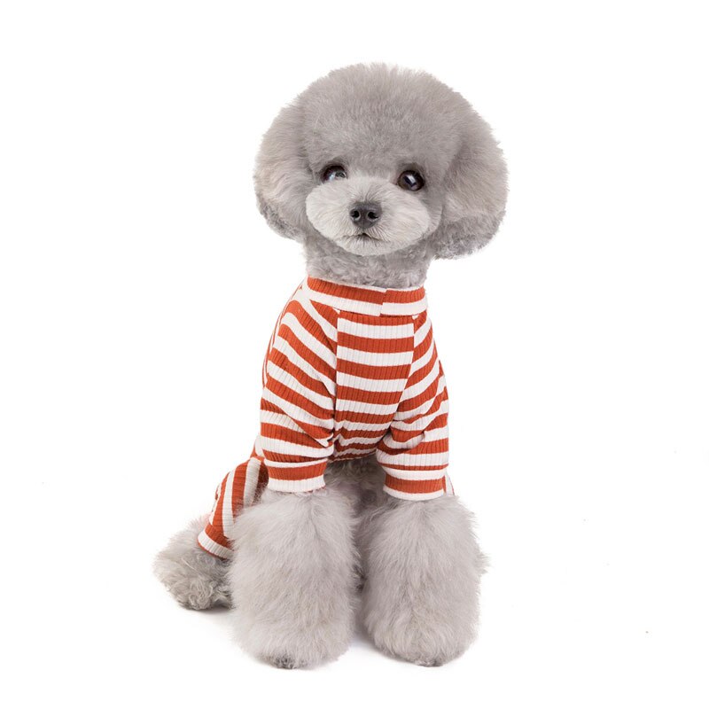 Pet Clothing Dog Clothes Striped Soft Poodle Sprin... – Grandado