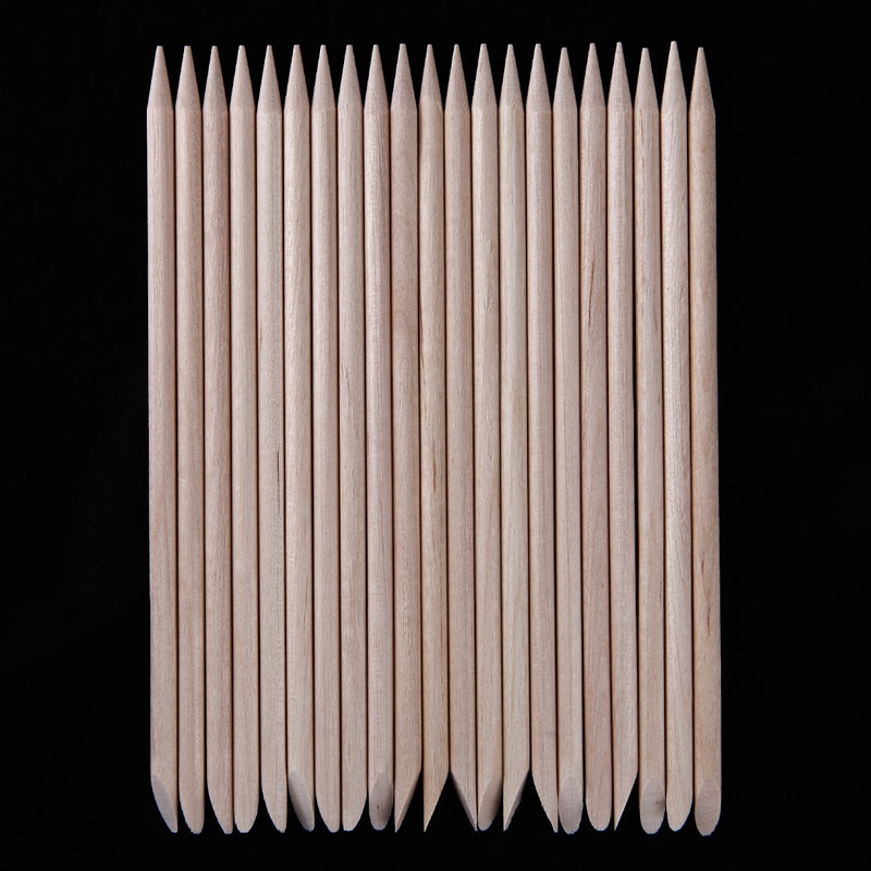 20 Pcs 11.5*0.4 cm Nail Art Double End Wood Sticks... – Vicedeal