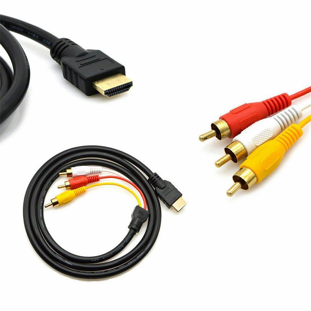 Cable de 1,8 m compatible con HDMI macho a 3 RCA 1... – Grandado