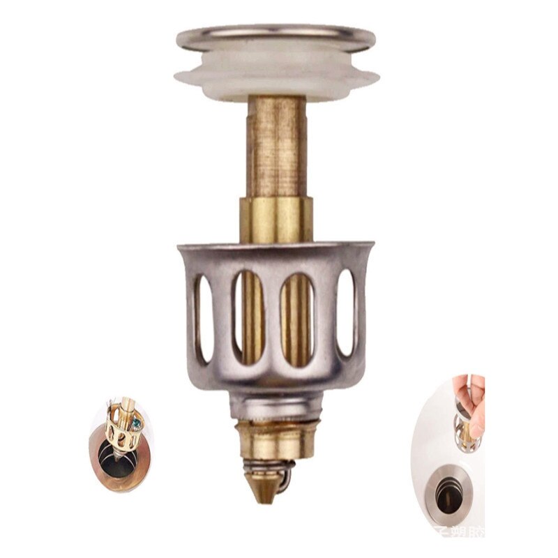 Brass Sink Bounce Core Stainless Steel Push Plug F... – Grandado