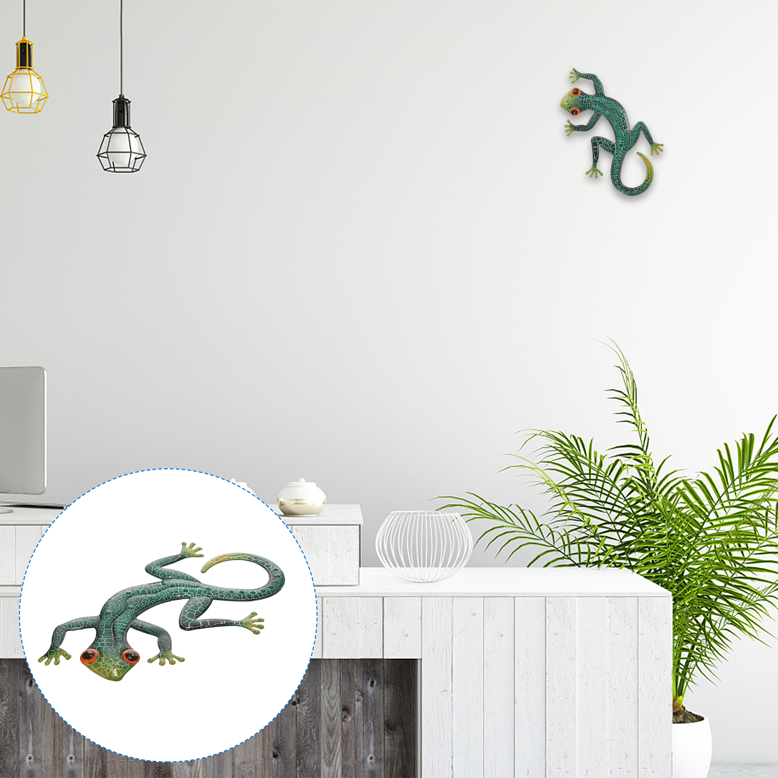 Lizard Statue Craft Outdoor Sculpture Lizard Small... – Grandado