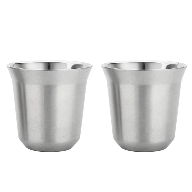 LBER 80 ML Set of 2, Espresso Mugs Double Wall Esp... – Grandado