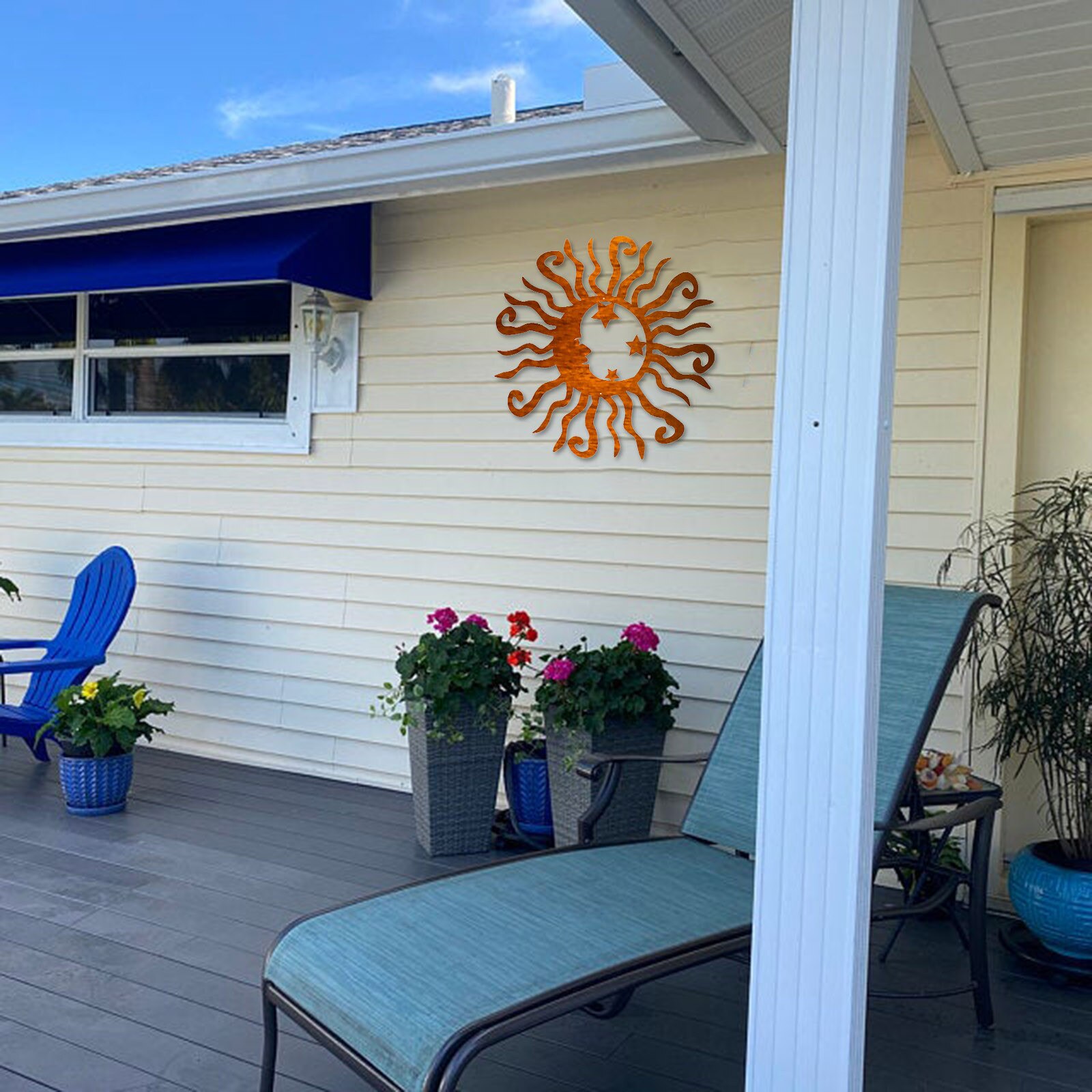 Moon Shape Wall Decoration Metal Wall Art Steel Ou... – Grandado