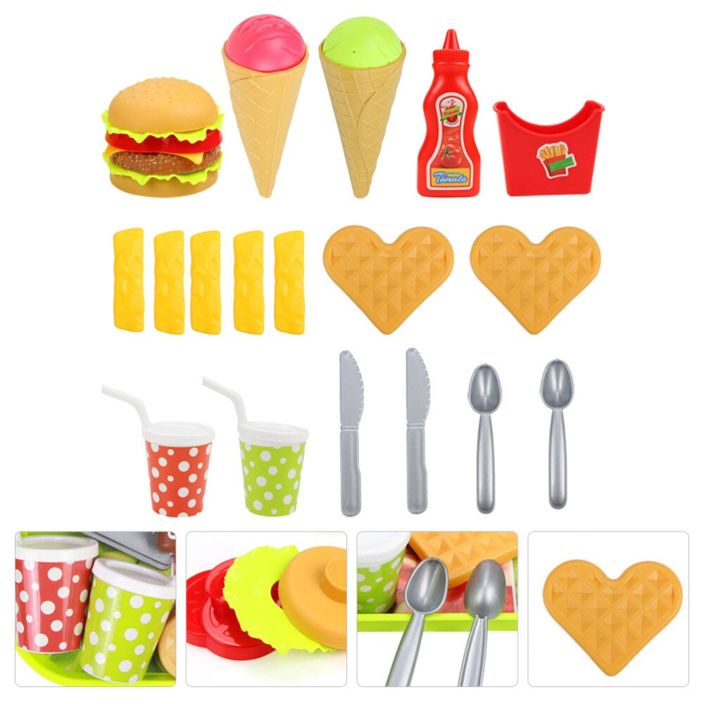 1 Set Kids Simulation Play Food Set for Toddler Bu... – Vicedeal