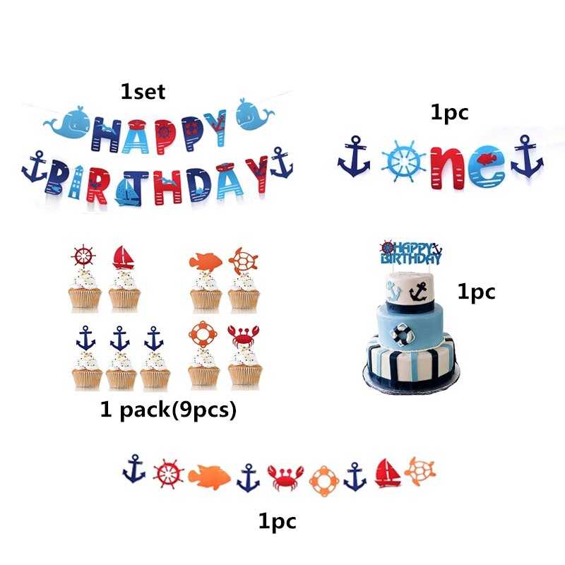 Boy Birthday Party Favors Navigation Garland Kit N... – Grandado