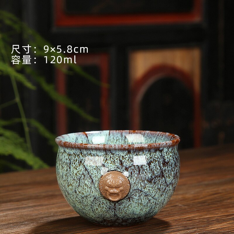 Ceramic Fambe Cow Head Jian Zhan Teacup Kung Fu Te... – Grandado