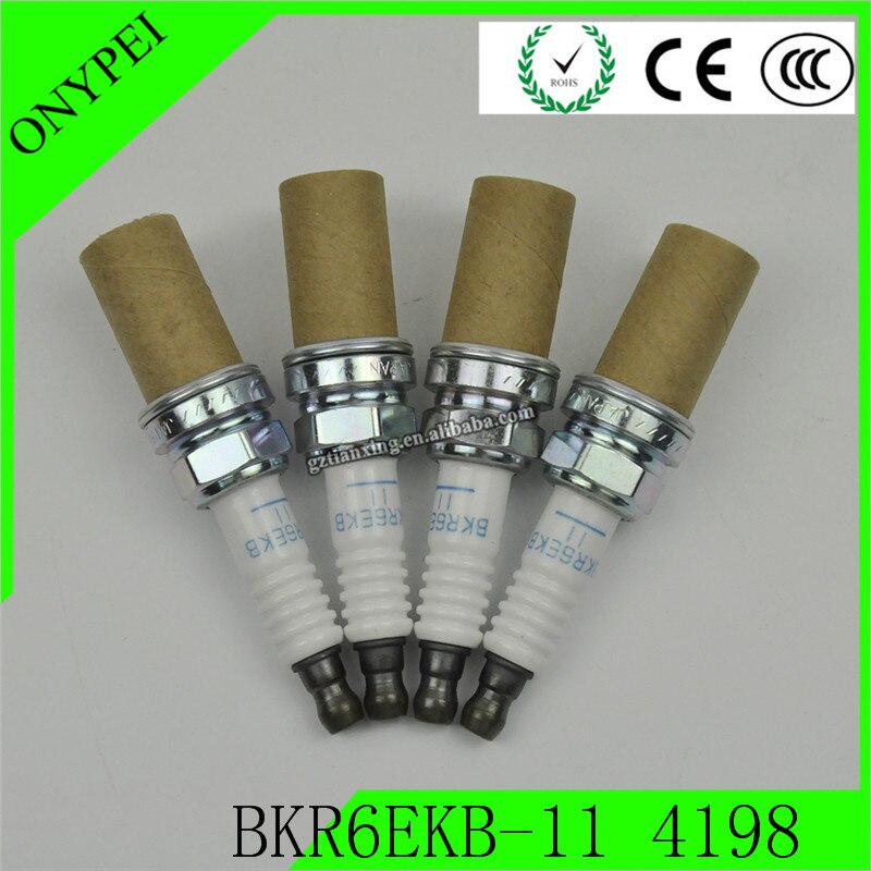 4 PCS BKR6EKB-11 4198 Spark Plug For Toyota Nissan... – Grandado