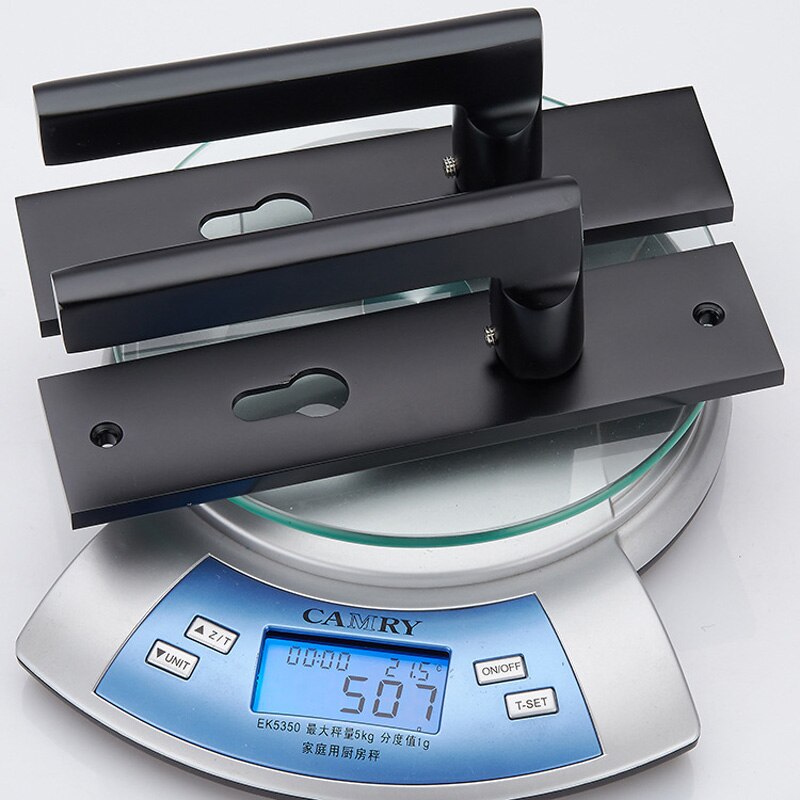 Black solid space aluminum door locks Continental ... – Grandado