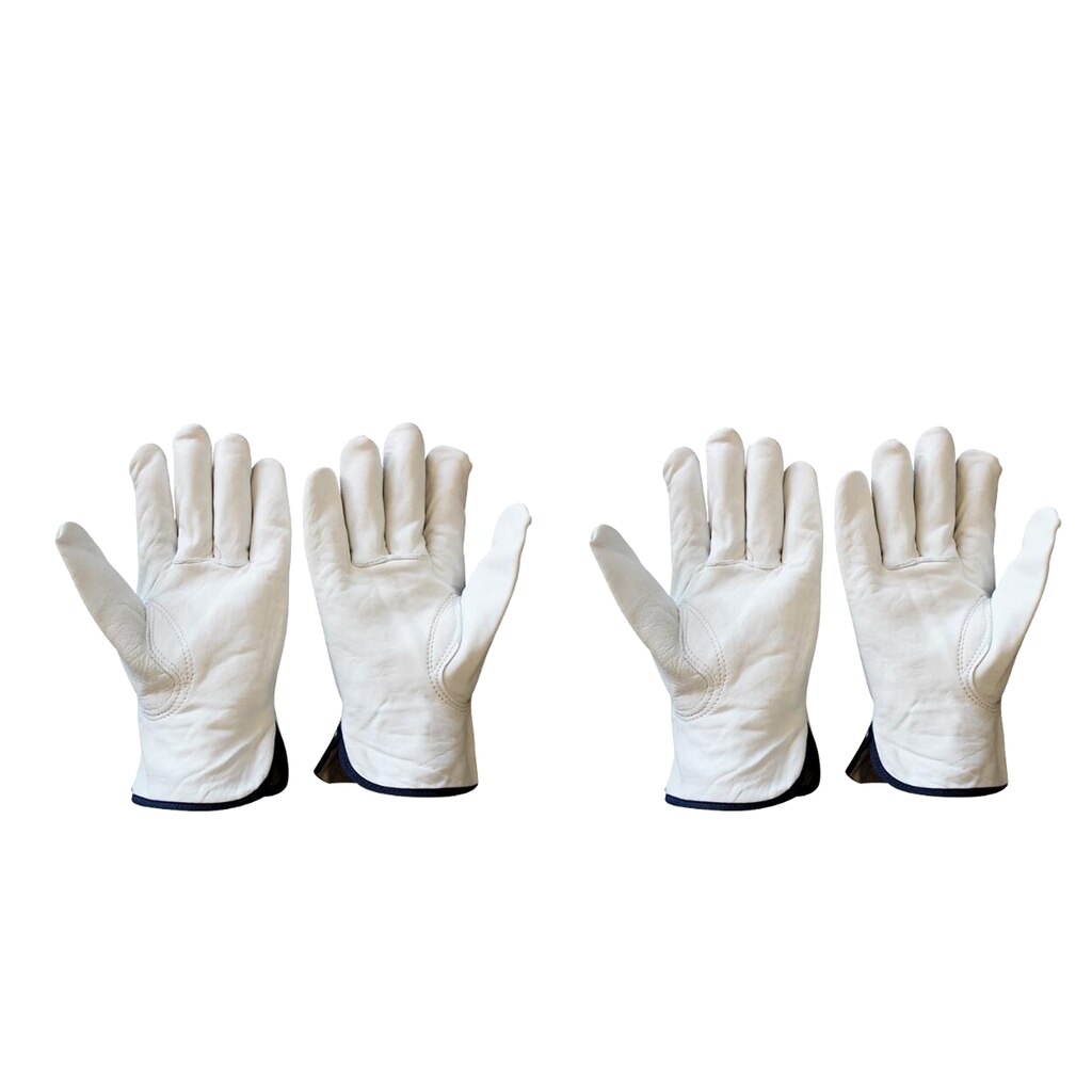 2 Pairs Breathable Leather Labour Gloves Protectiv... – Vicedeal