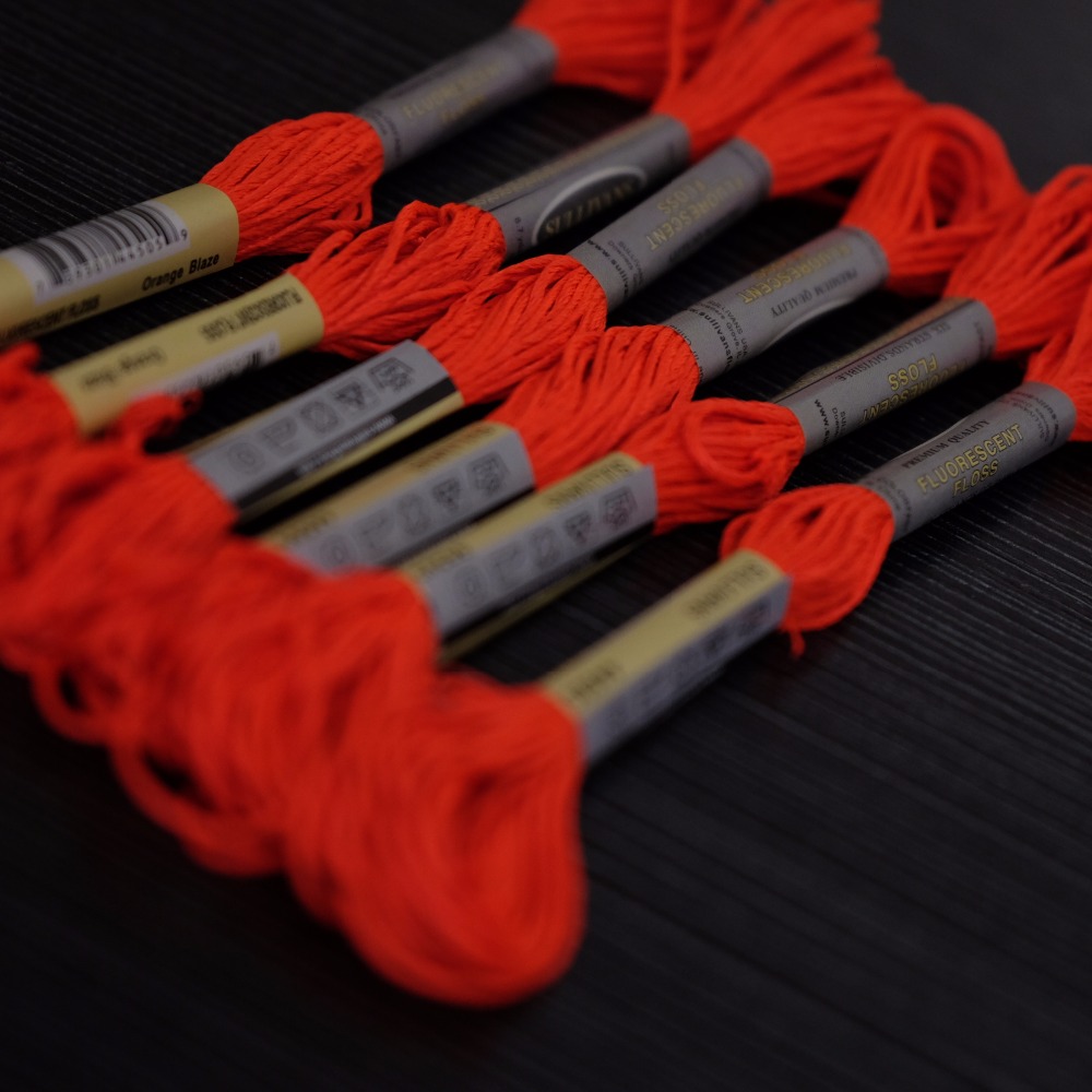 6 Skeins of 8.7Yards (8m) Fluorescent Floss Light ... – Grandado