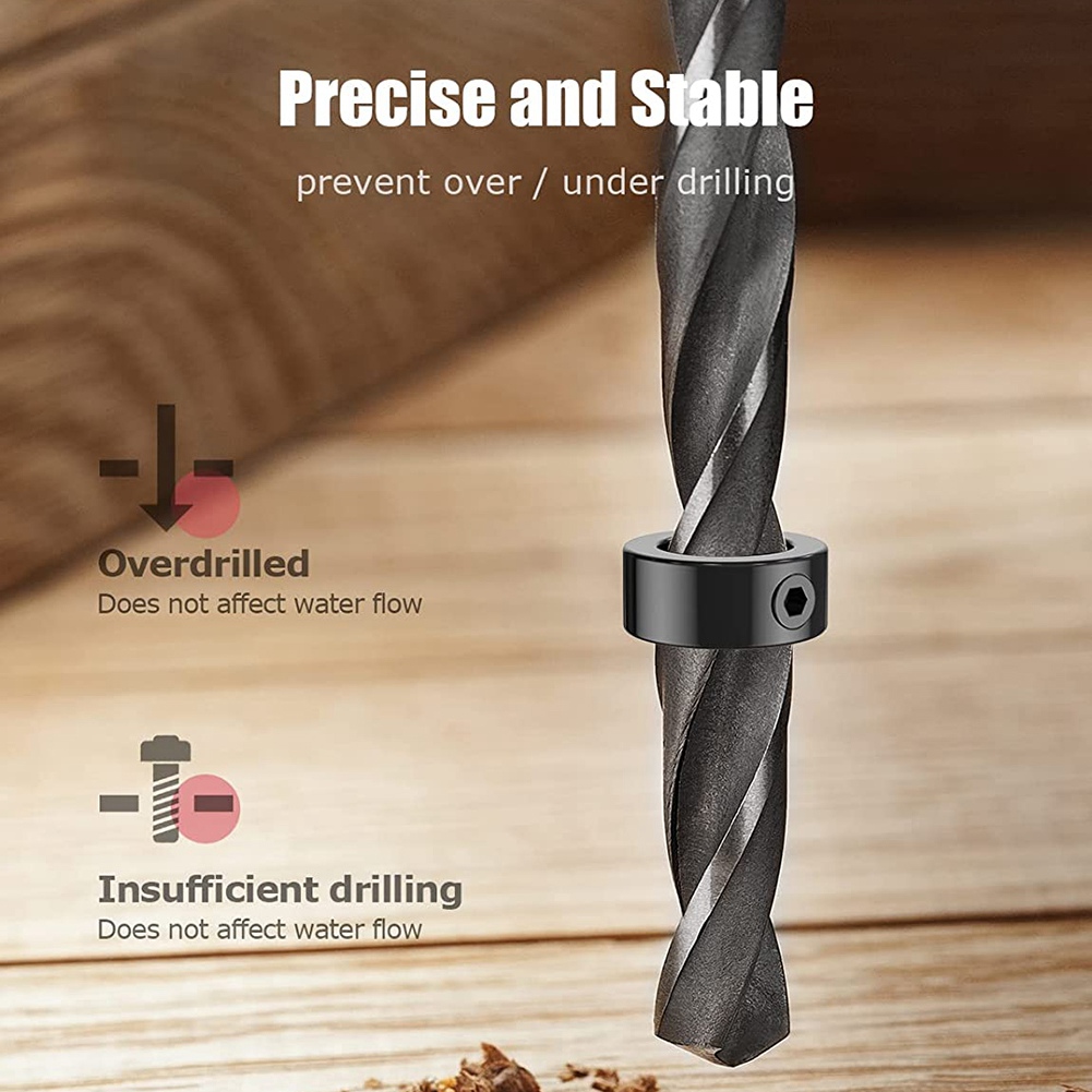 Drill Stop Bit Collar Set, 9PCS Adjustable Drill D... – Grandado