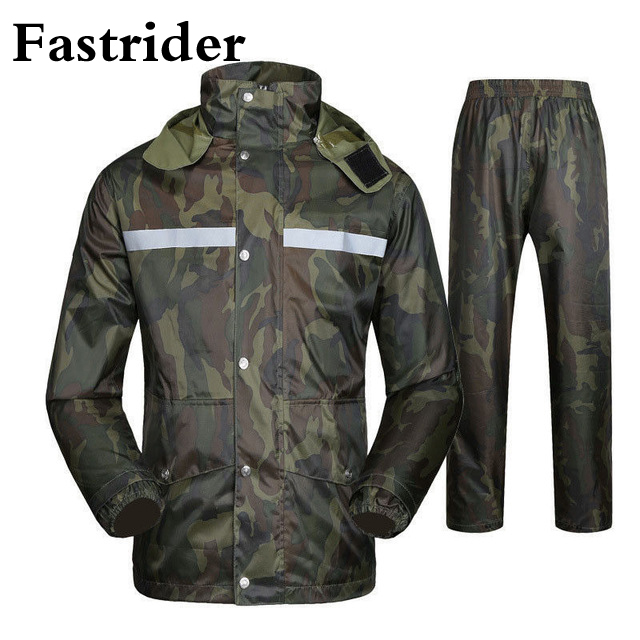 Fastrider mannen Camouflage Regenjas Pak Regenhoed... – Grandado