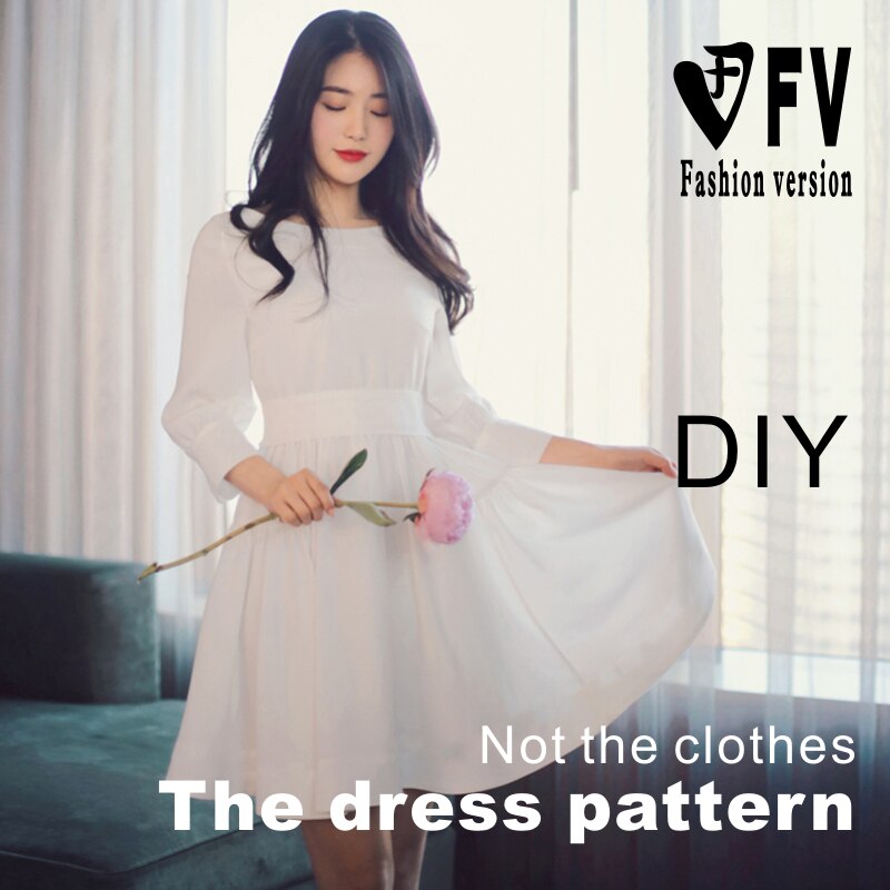 Women's Big Collar Dress Pattern Clothing Making S... – Grandado