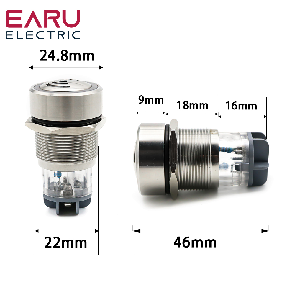 22mm IP67 Ultrashort Flash LED Alarm Indicator Lig... – Grandado