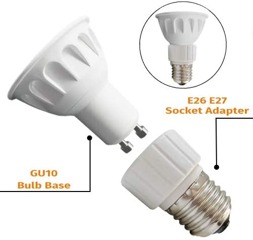 5-Pack E26 E27 Om GU10 Lamp Base Adapter, medium E... – Grandado
