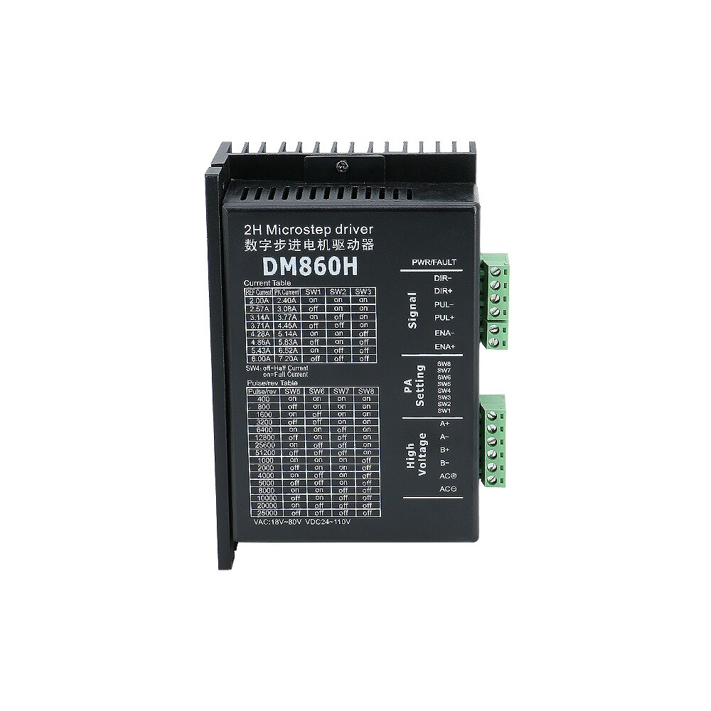 2 Phase Microstep driver DM860H AC 18-80V DC 24-11... – Grandado