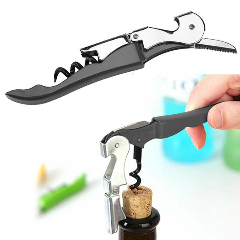 Wine Bottle Opener Stainless Steel Metal Waiters C... – Grandado