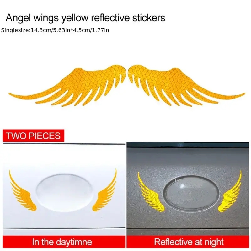 Car Sticker Safety Warning Reflective Angel Wings ... – Grandado
