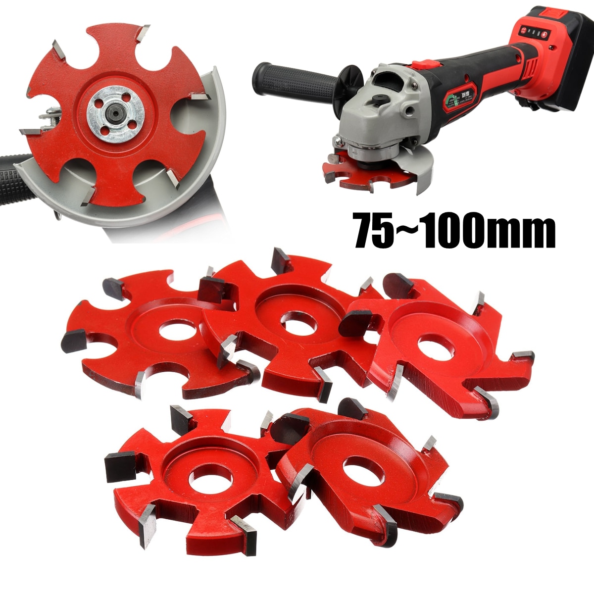 Red 75-100mm Right Angle Fillet Disc Hexagonal Bla... – Vicedeal