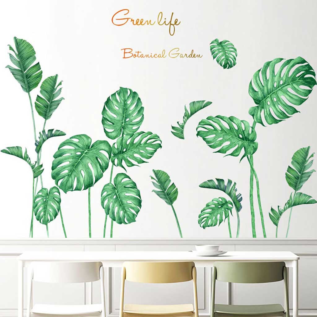 DIY Beach Tropical Palm Leaves Wall Stickers Moder... – Vicedeal