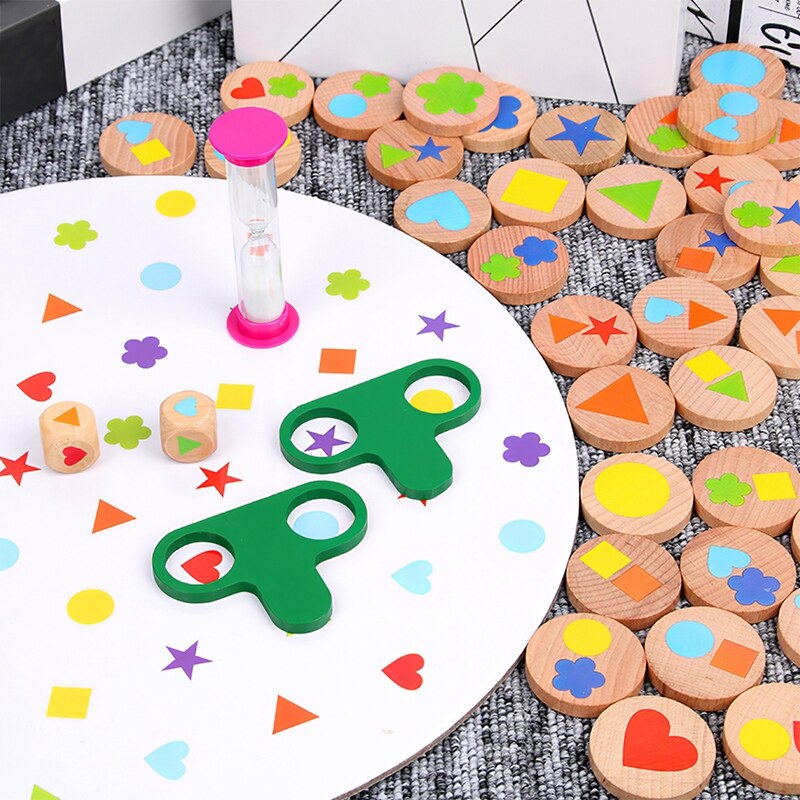 Wooden Toys Brain Shape Matching Toys Logic Traini... – Grandado