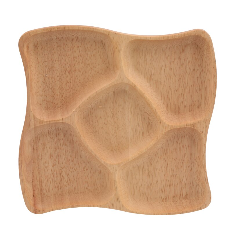 Multi Grid Storage Tray Fish Shape Solid Wood Food... – Grandado
