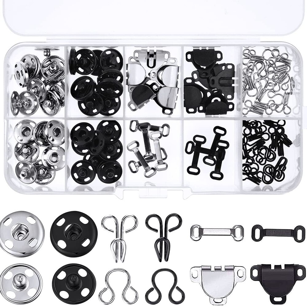 50 Pairs Skirt Hooks and Eyes Sewing Hook Clothing... – Grandado