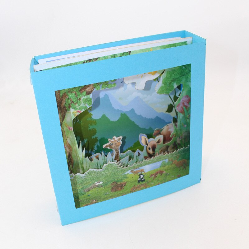 3D Handmade Carving cartoon Forest Sika deer Paper... – Grandado
