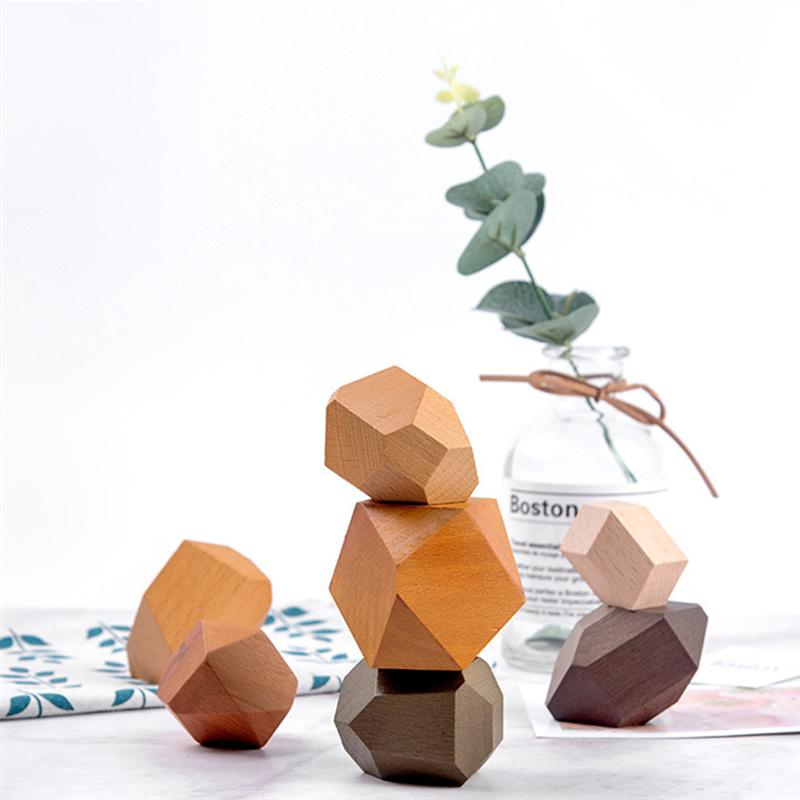 1 Set/12Pcs Stacking Toy Wooden Stone Educational ... – Grandado