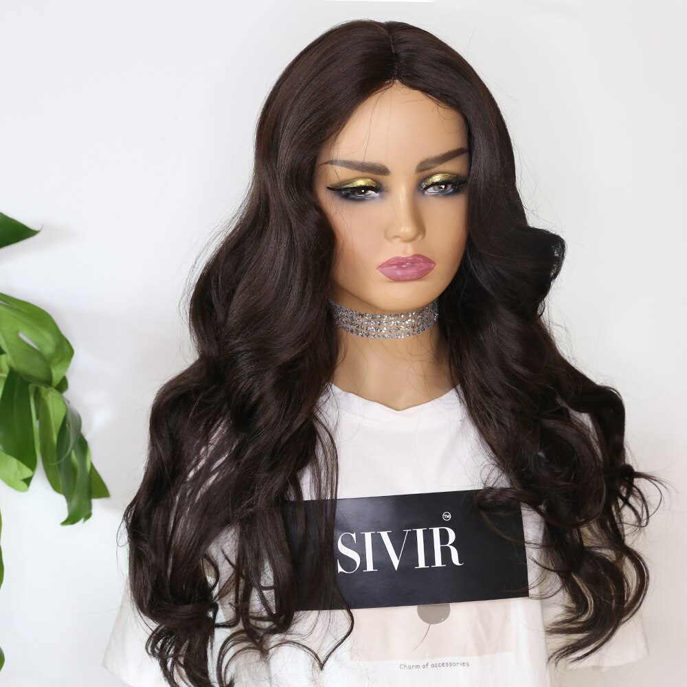 Synthetisch Haar Pruik Lang Krullend Haar 613 # Om... – Vicedeal