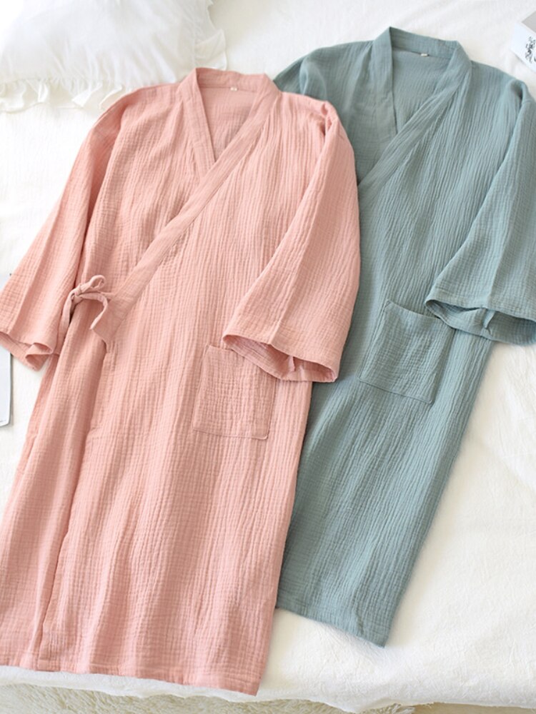 Couple Robes Cotton Men and Women's Home Wear ... – Grandado