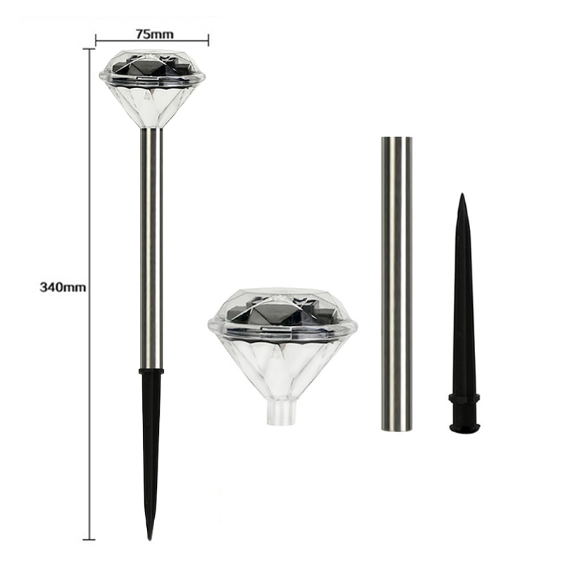 10 stks Solar Led Licht Diamanten Gazon Lamp Voor ... – Grandado