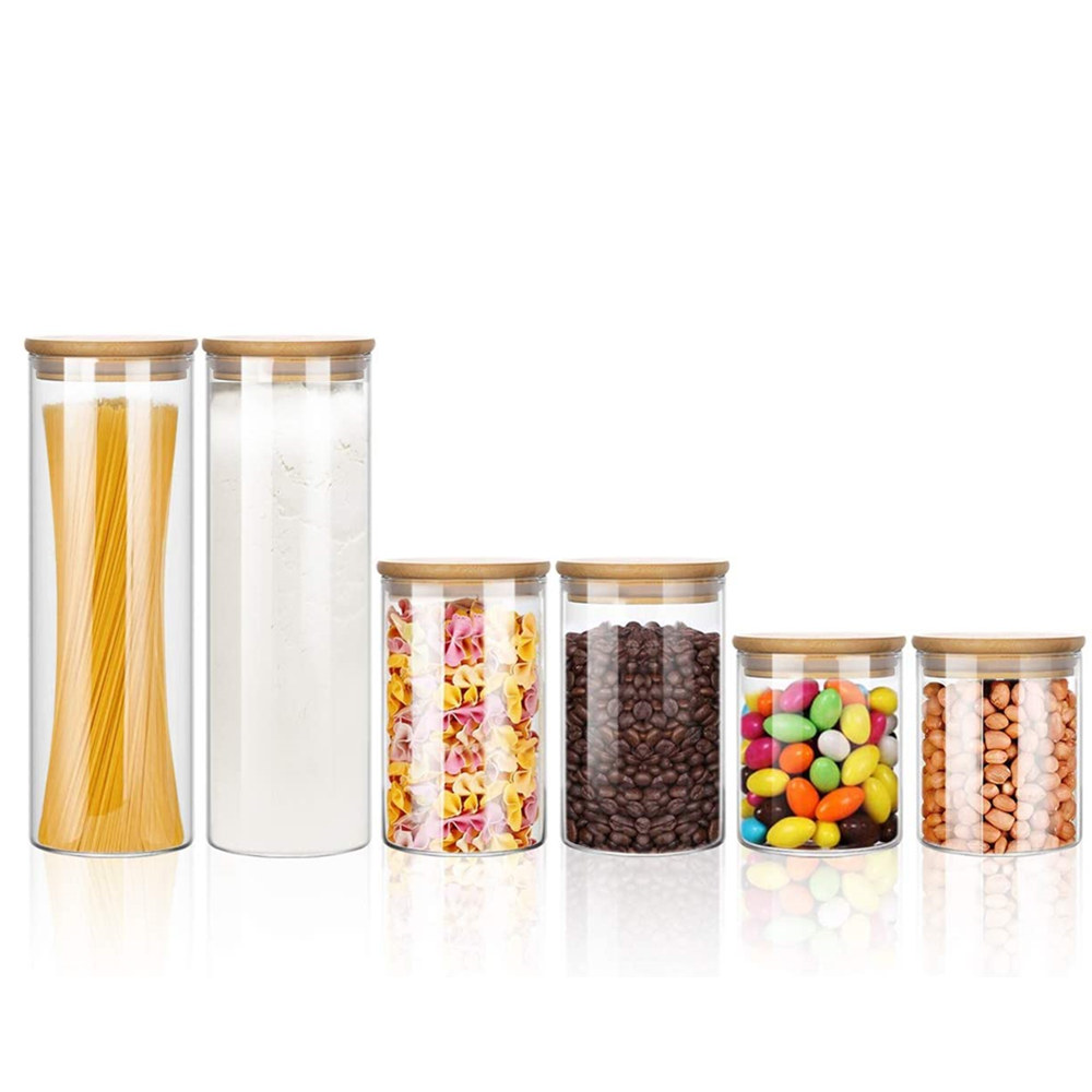 Glass Food Storage Containers Spices Transparent W... – Grandado