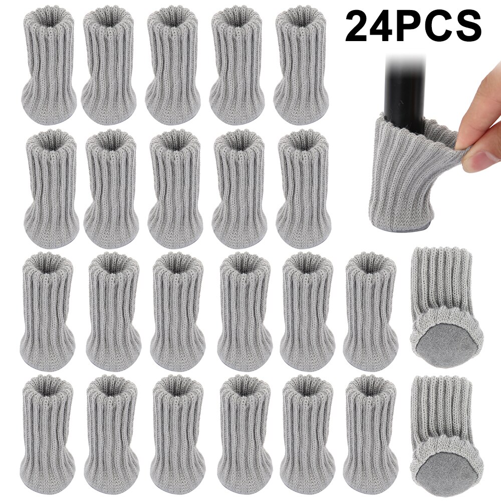 24PCS Chair Leg Socks Knitted Chair Leg Cover Floo... – Grandado