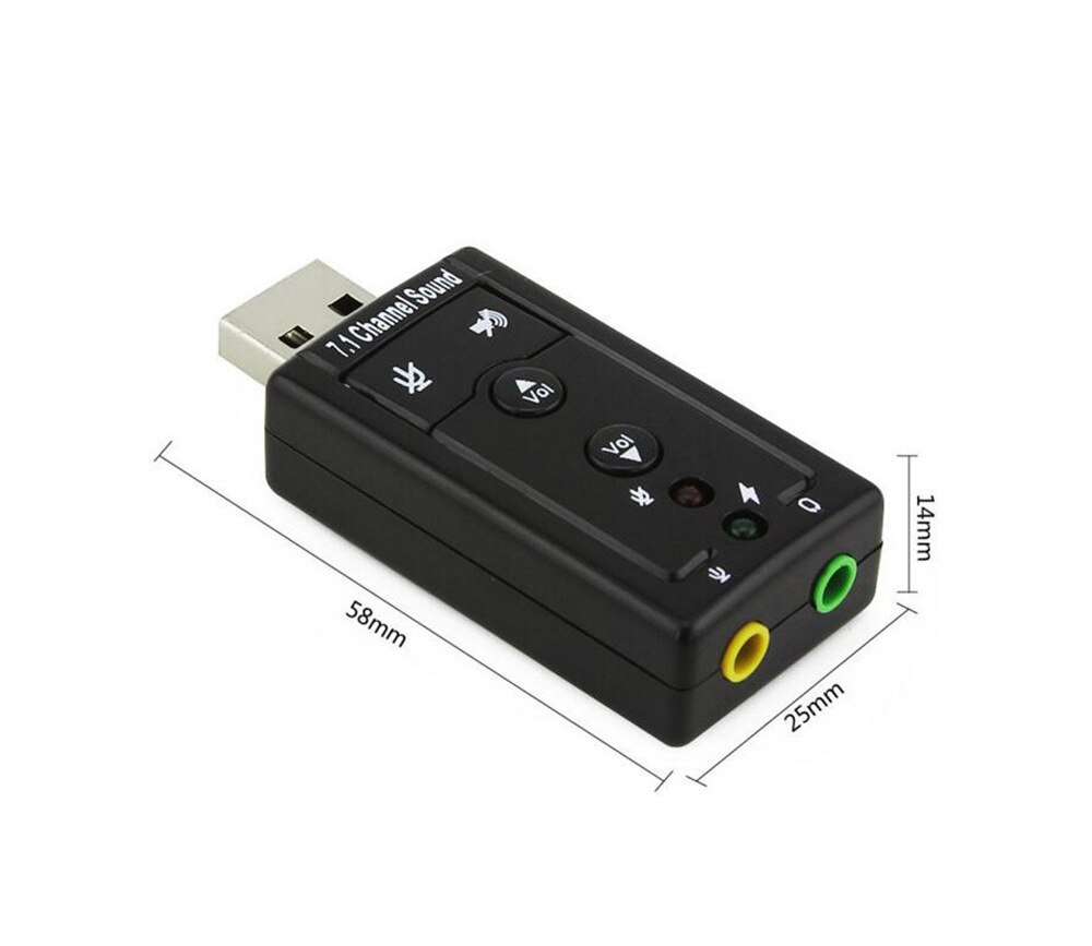Mini Externe USB Soundkarte Adapter 7,1 Kanal 3,5m... – Vicedeal