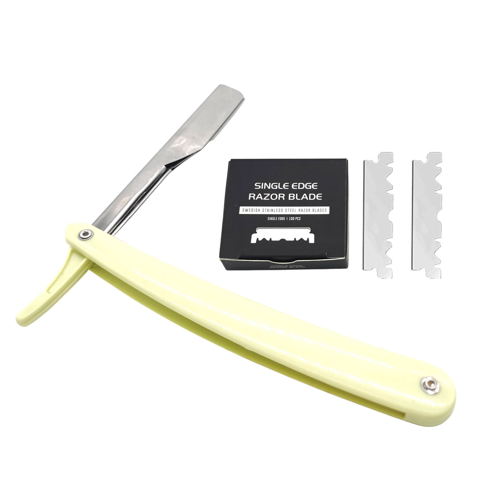 Mannen Rechte Rand Vouwen Scheermes Met 100 Stuks ... – Vicedeal