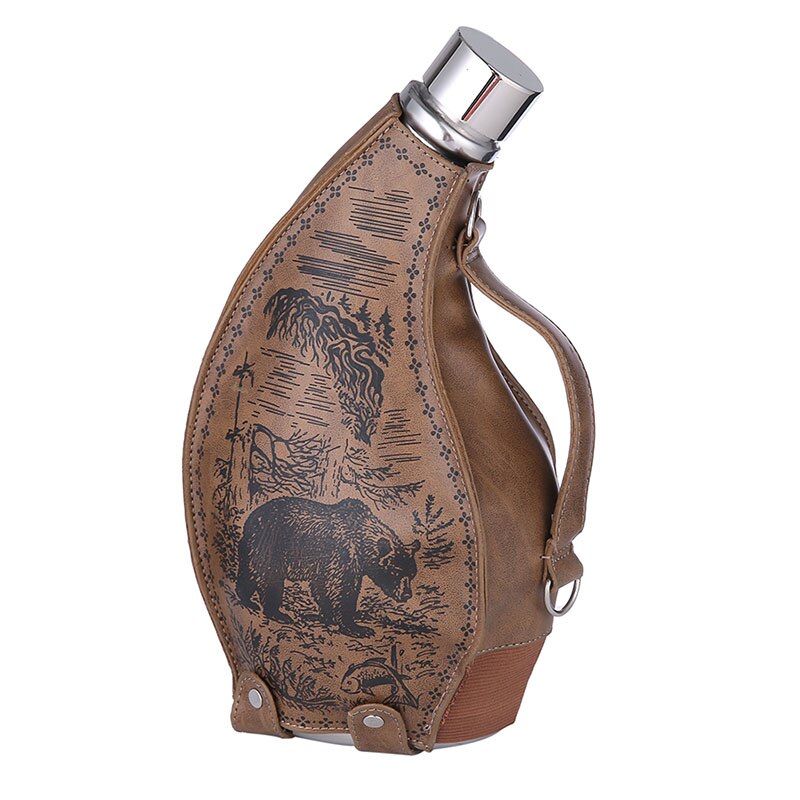 Deouny metal hoftekolbe horn flagon udendørs vinfl... – Grandado