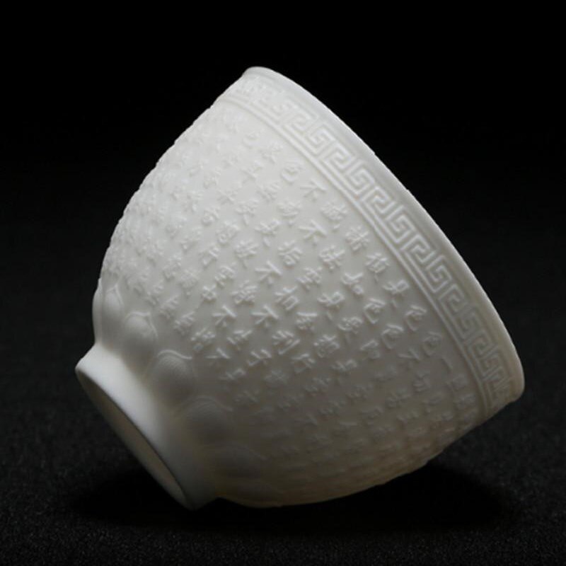 Zen Water Cup Floating Graven Tea Cup White Porcel... – Grandado