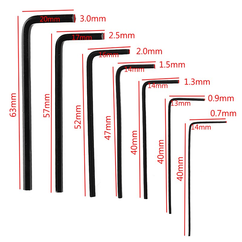 7Pcs 0.7mm-3mm Mini Hexagon Hex Allen Key Set Wren... – Grandado